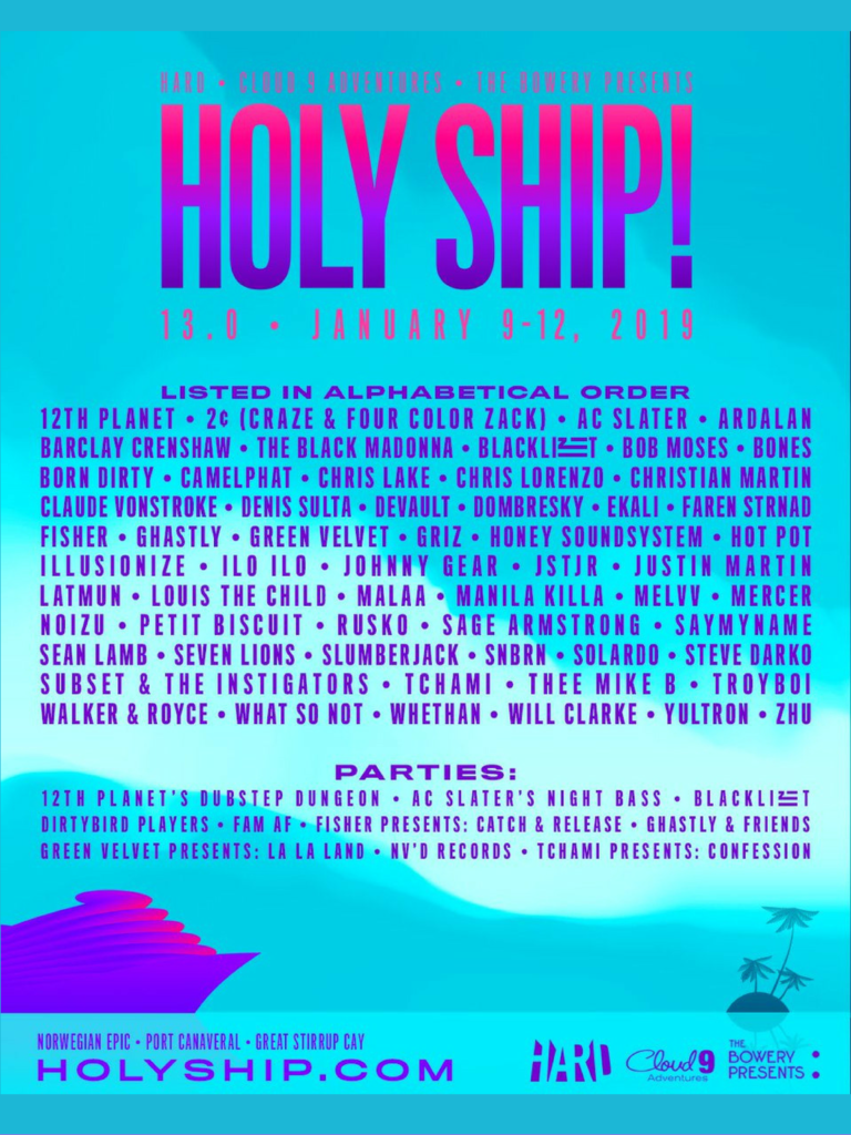 Holy Ship! 13.0 Set Times Are Out!!! - Vibe With Ade